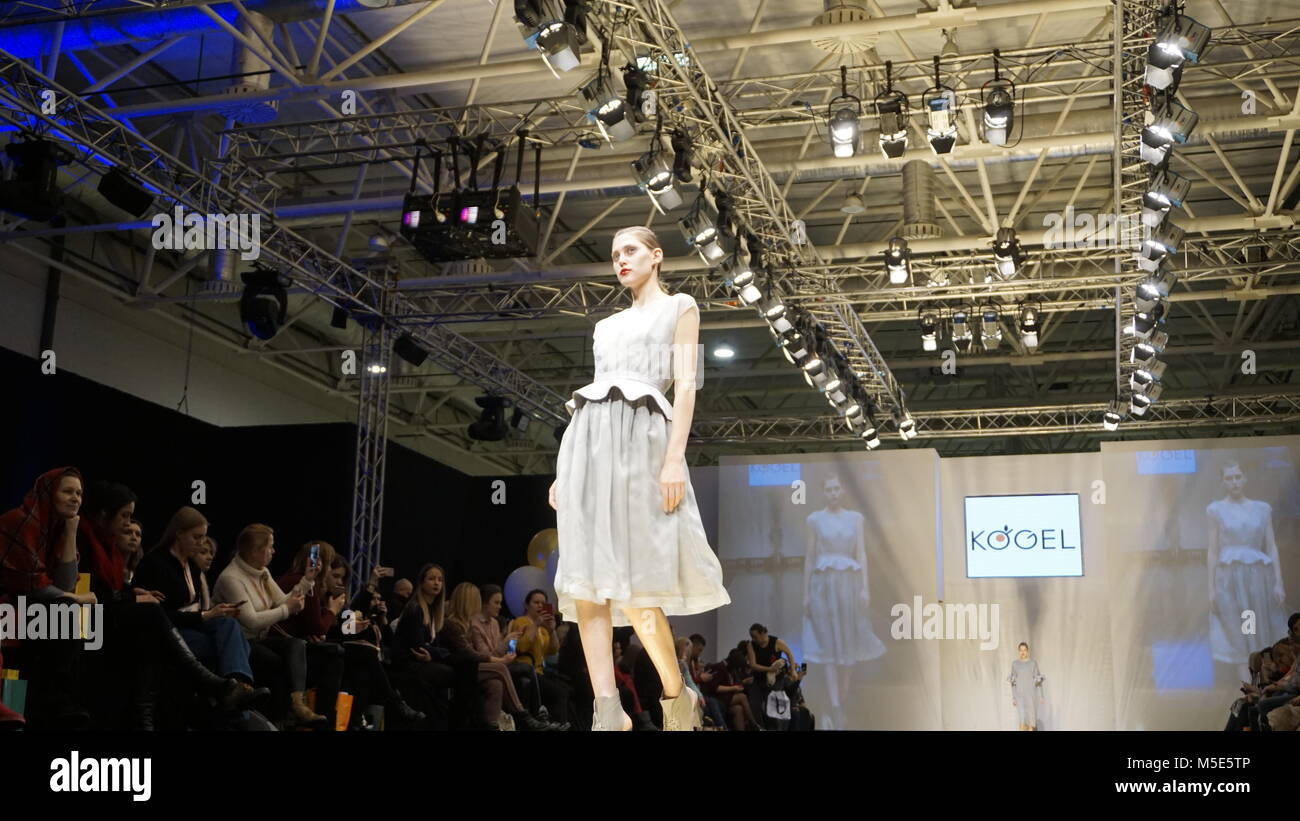 Catwalk model show in Moscow Stock Photo - Alamy
