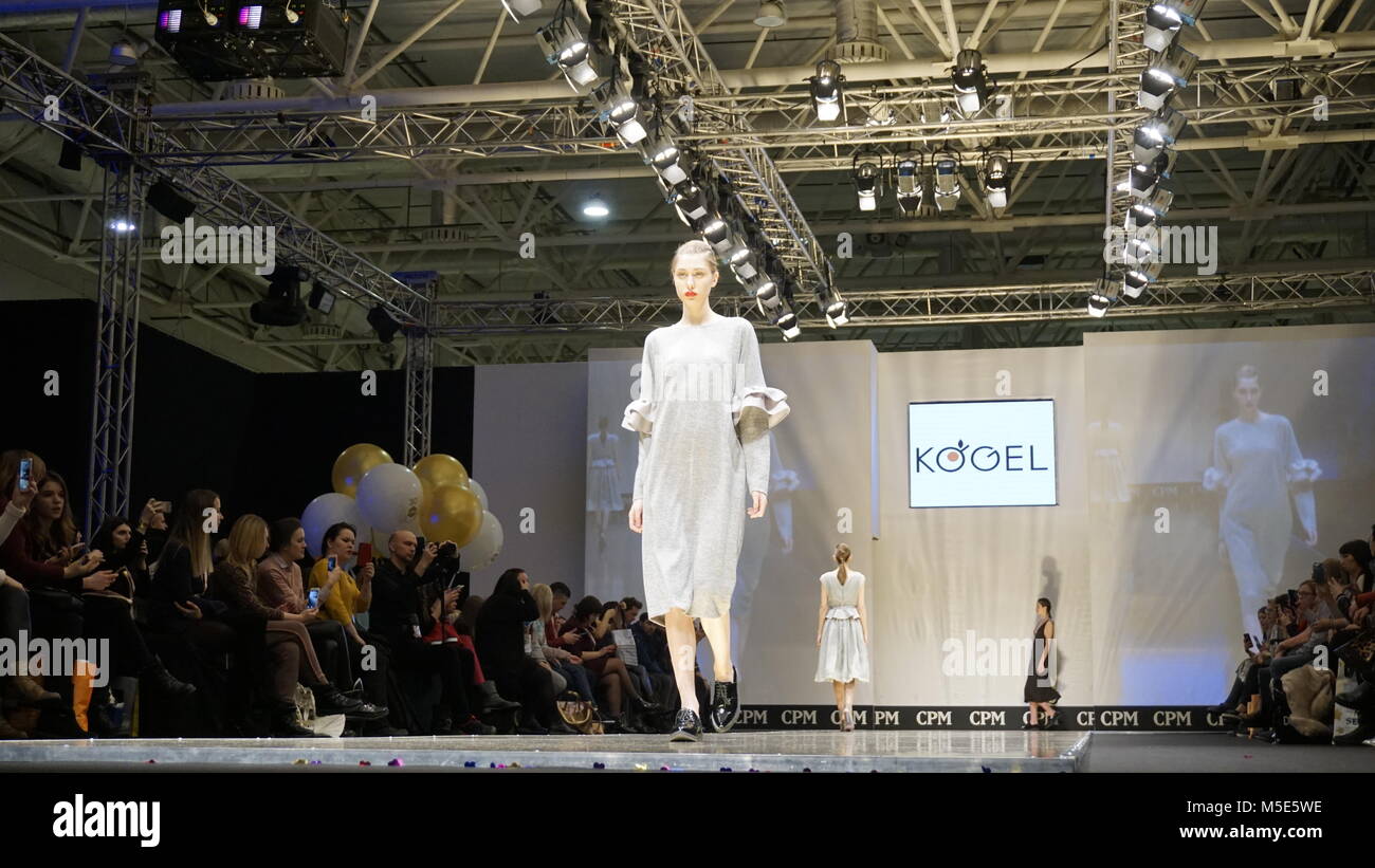 Catwalk model show in Moscow Stock Photo - Alamy