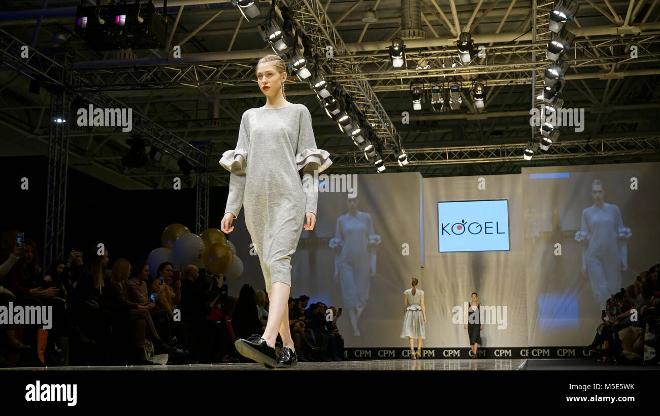 Catwalk model show in Moscow Stock Photo - Alamy