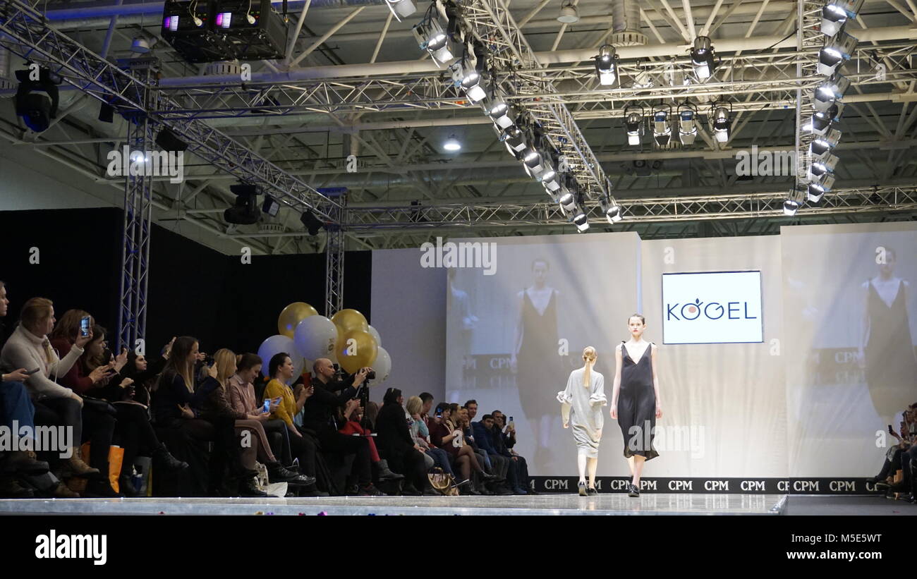 Catwalk model show in Moscow Stock Photo - Alamy