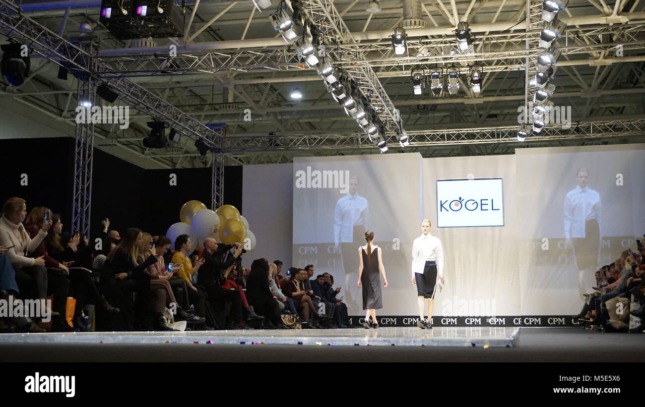 Catwalk model show in Moscow Stock Photo - Alamy