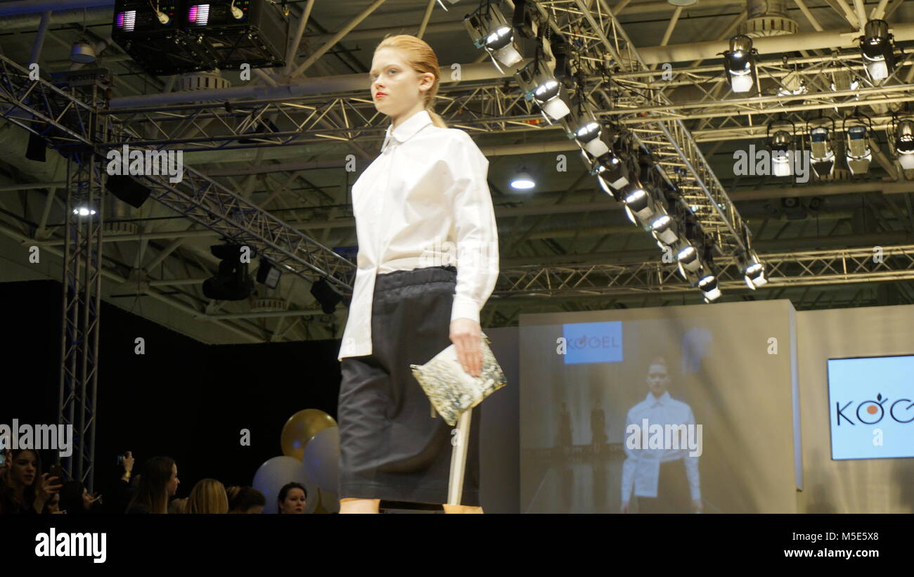 Catwalk model show in Moscow Stock Photo - Alamy