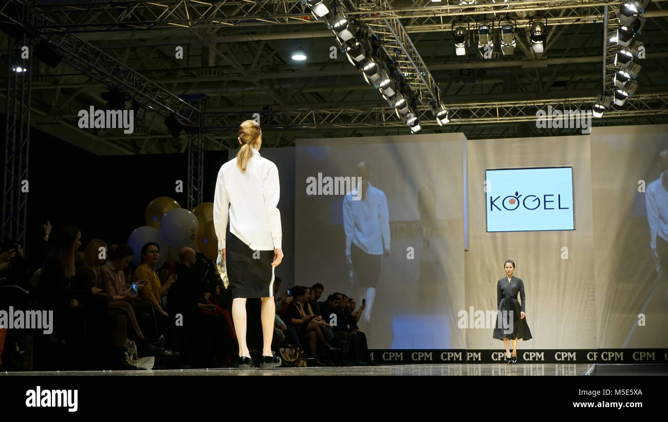 Catwalk model show in Moscow Stock Photo - Alamy