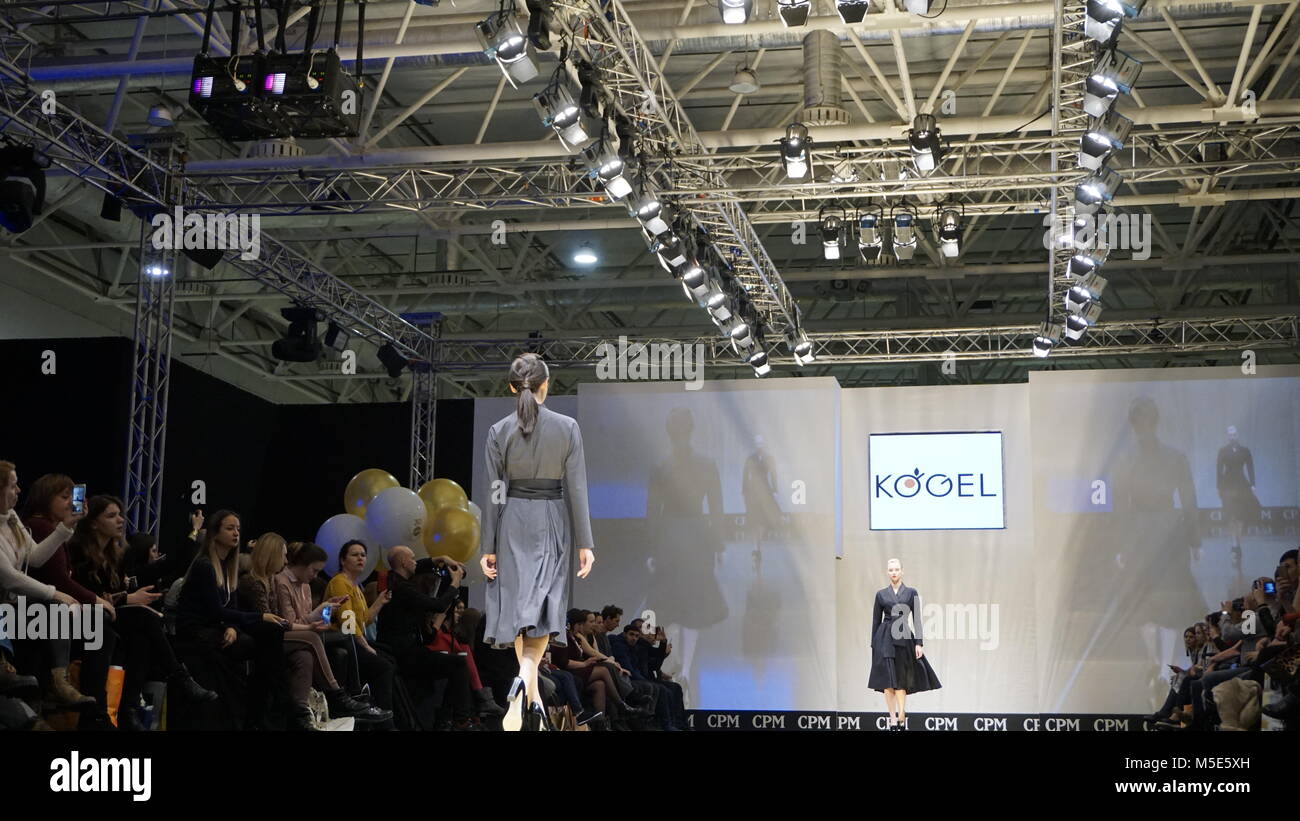 Catwalk model show in Moscow Stock Photo - Alamy