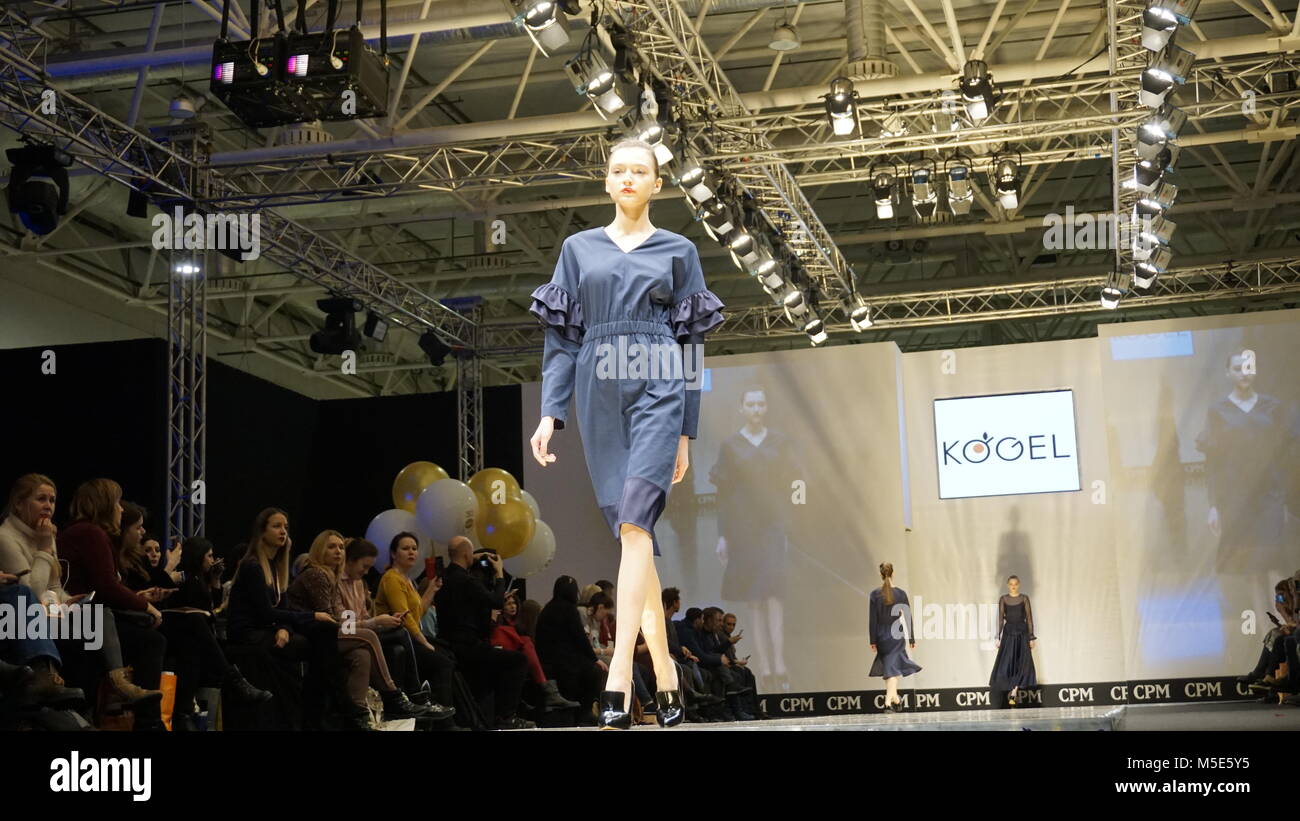 Catwalk model show in Moscow Stock Photo - Alamy