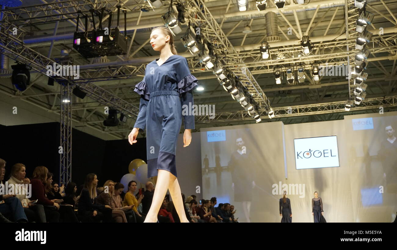 Catwalk model show in Moscow Stock Photo - Alamy