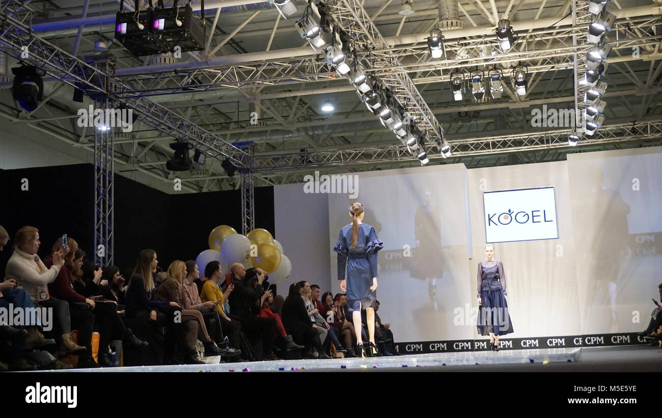 Catwalk model show in Moscow Stock Photo - Alamy