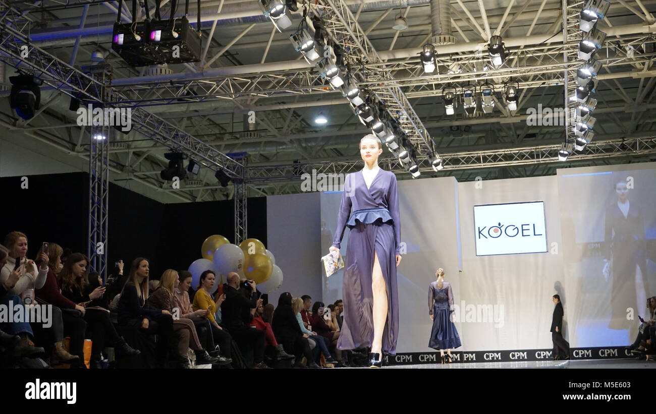 Catwalk model show in Moscow Stock Photo - Alamy