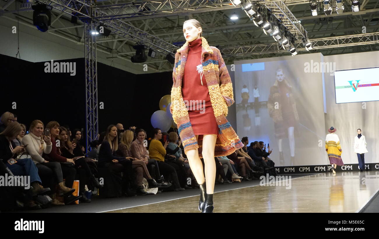 Catwalk model show in Moscow Stock Photo - Alamy