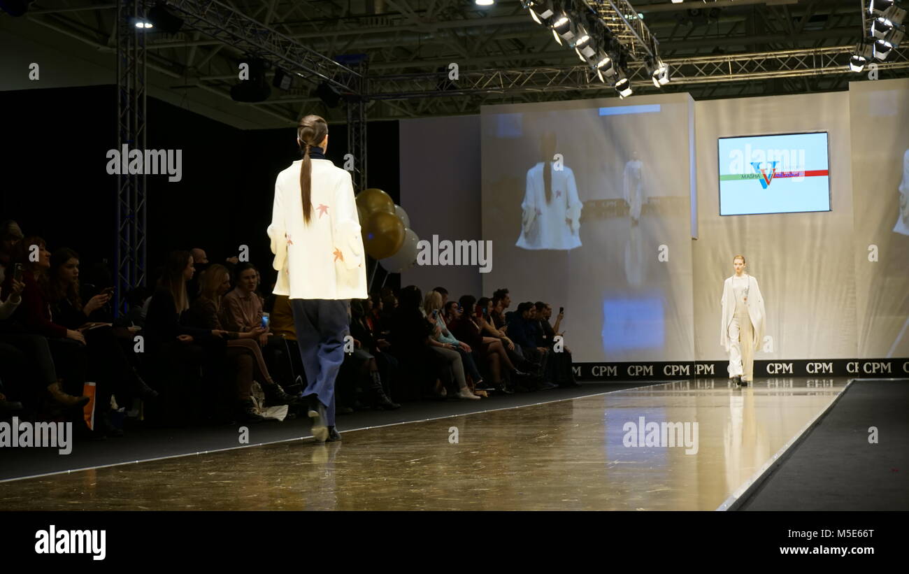 Catwalk model show in Moscow Stock Photo - Alamy