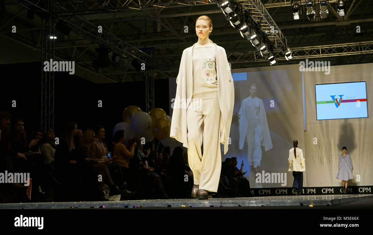 Catwalk model show in Moscow Stock Photo - Alamy