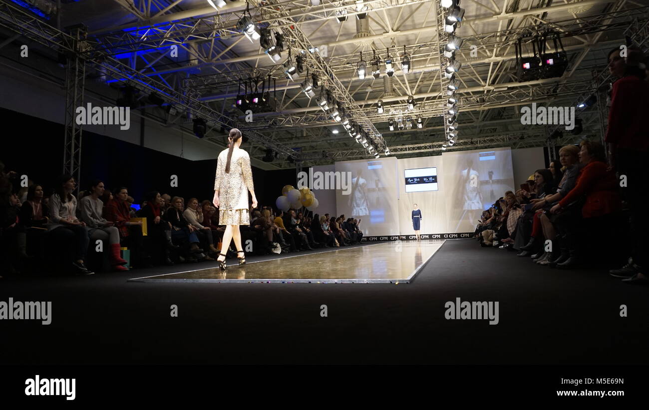 Catwalk model show in Moscow Stock Photo - Alamy