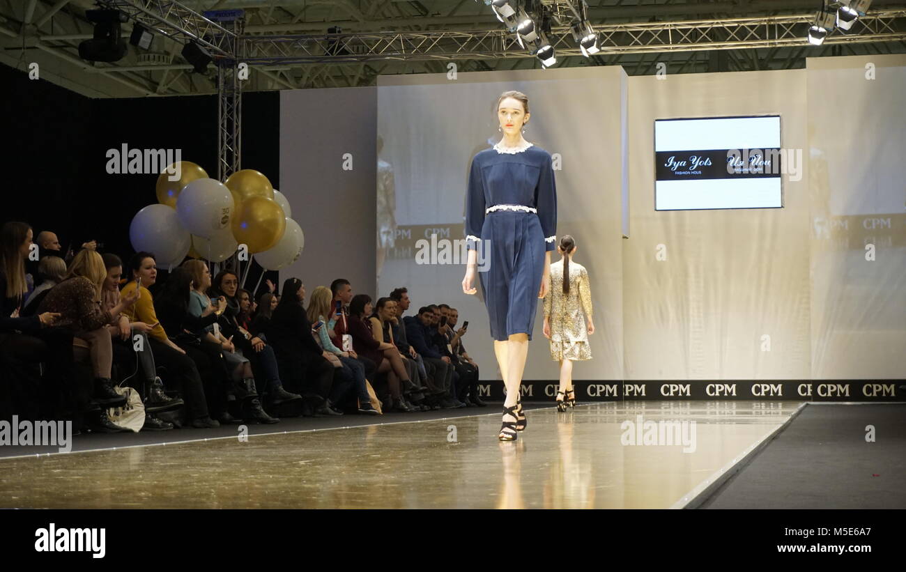 Catwalk model show in Moscow Stock Photo - Alamy