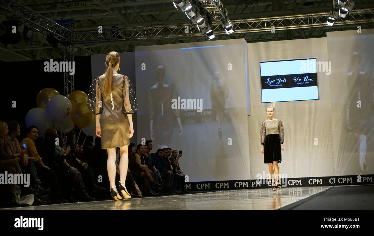 Catwalk model show in Moscow Stock Photo - Alamy