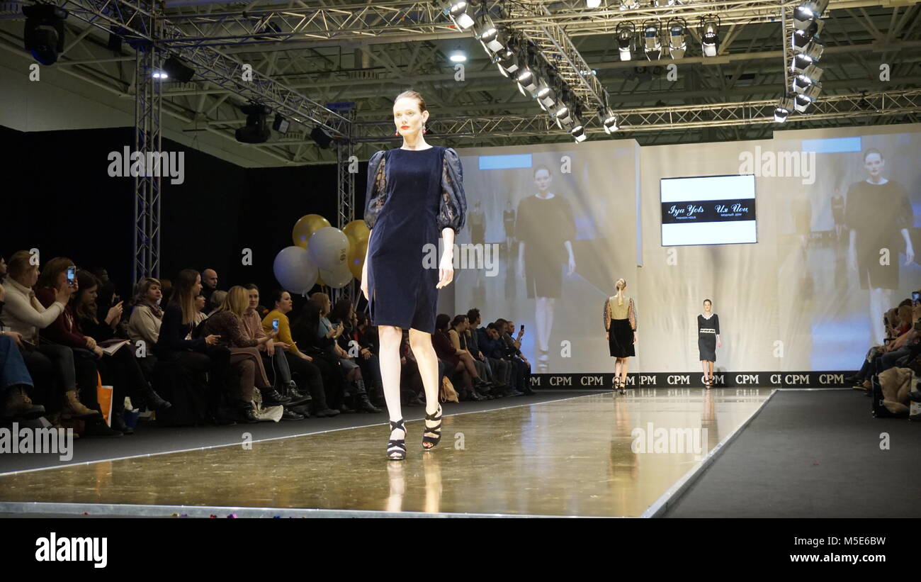 Catwalk model show in Moscow Stock Photo - Alamy