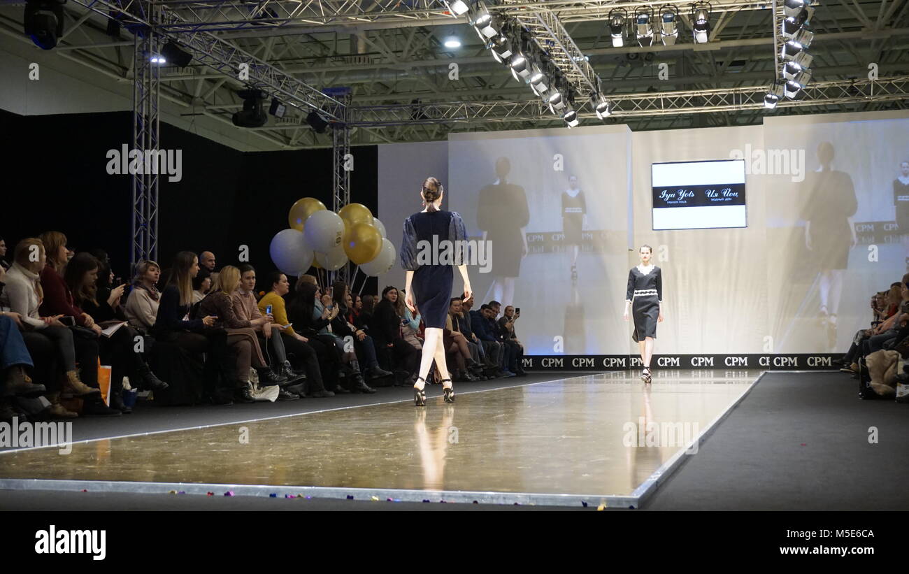 Catwalk model show in Moscow Stock Photo - Alamy