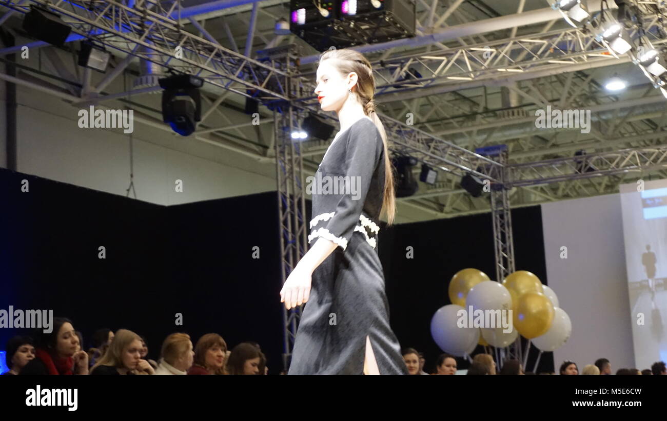 Catwalk model show in Moscow Stock Photo - Alamy