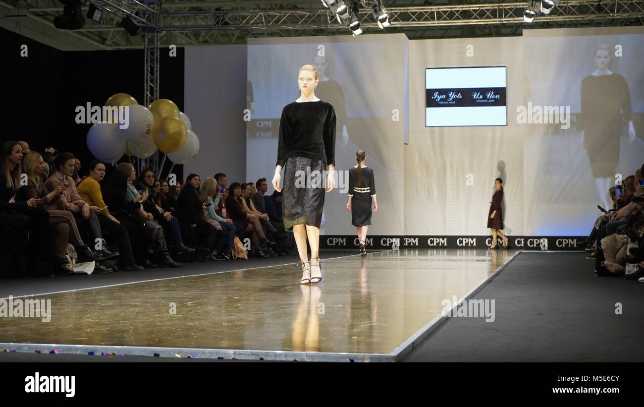 Catwalk model show in Moscow Stock Photo - Alamy