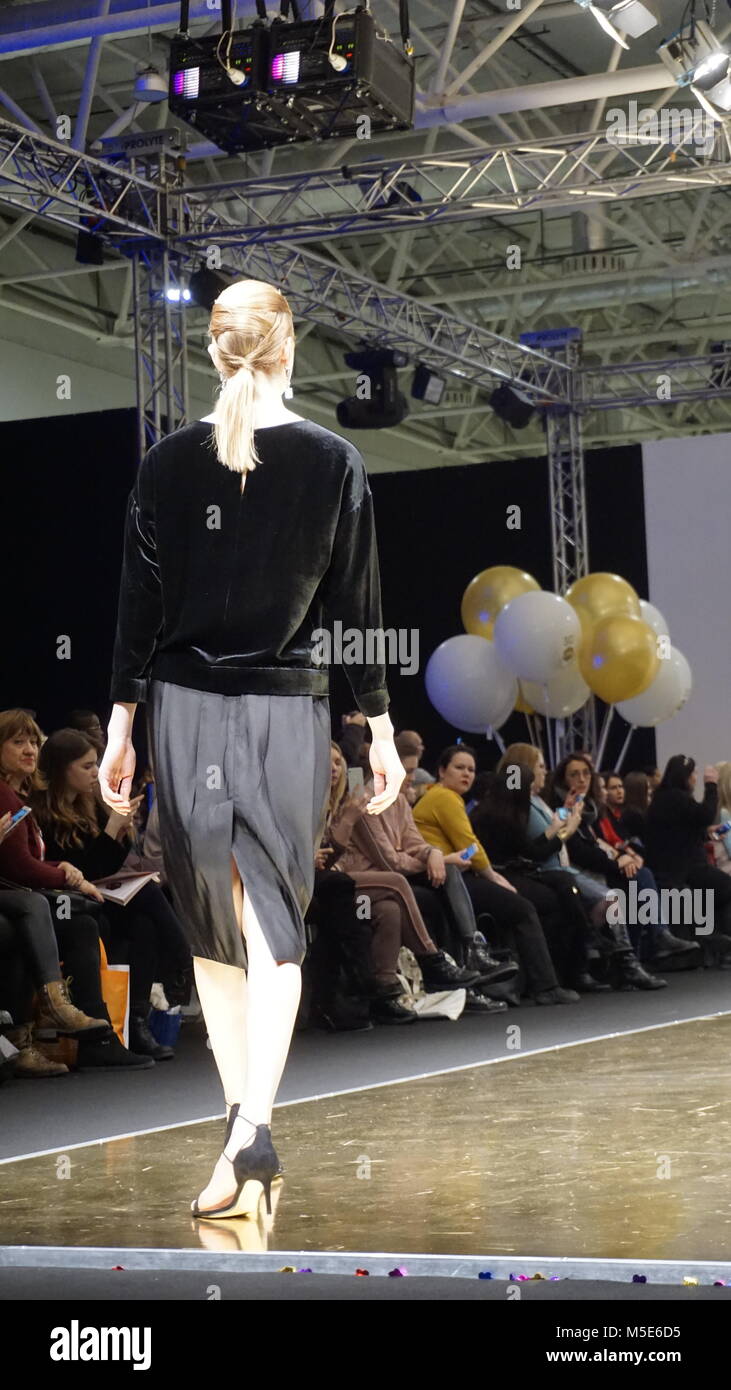 Catwalk model show in Moscow Stock Photo - Alamy