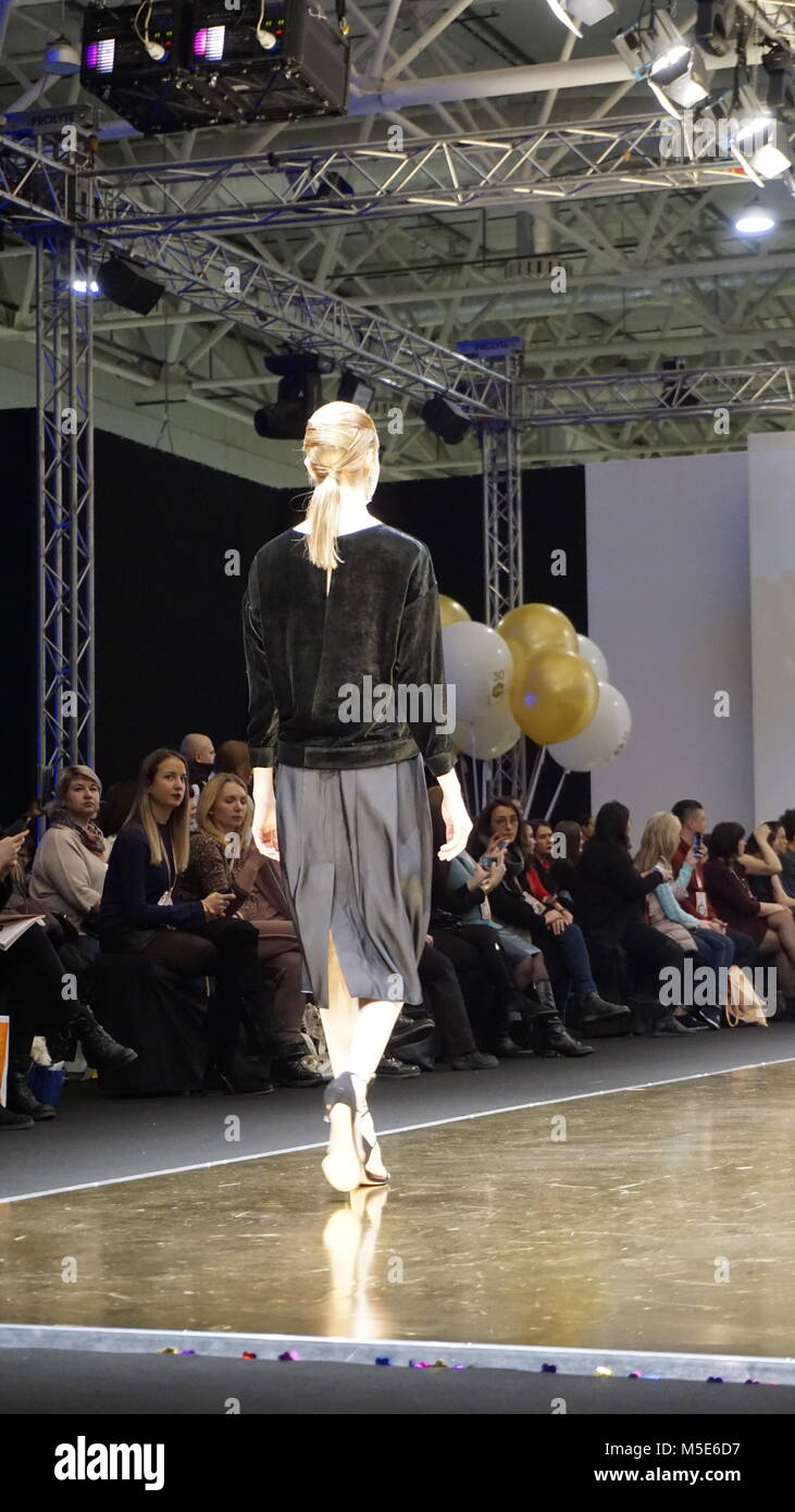 Catwalk model show in Moscow Stock Photo - Alamy