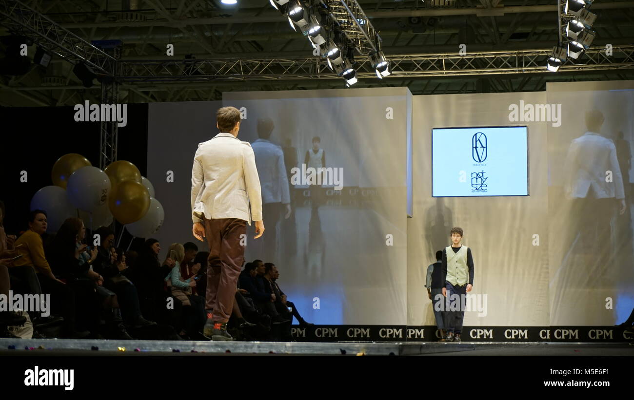Catwalk model show in Moscow Stock Photo - Alamy