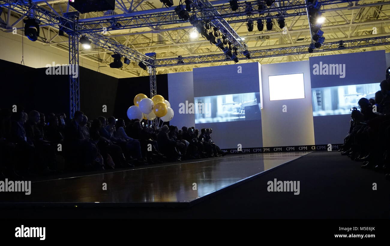 Catwalk model show in Moscow Stock Photo - Alamy