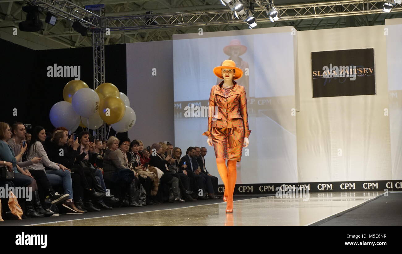 Catwalk model show in Moscow Stock Photo - Alamy