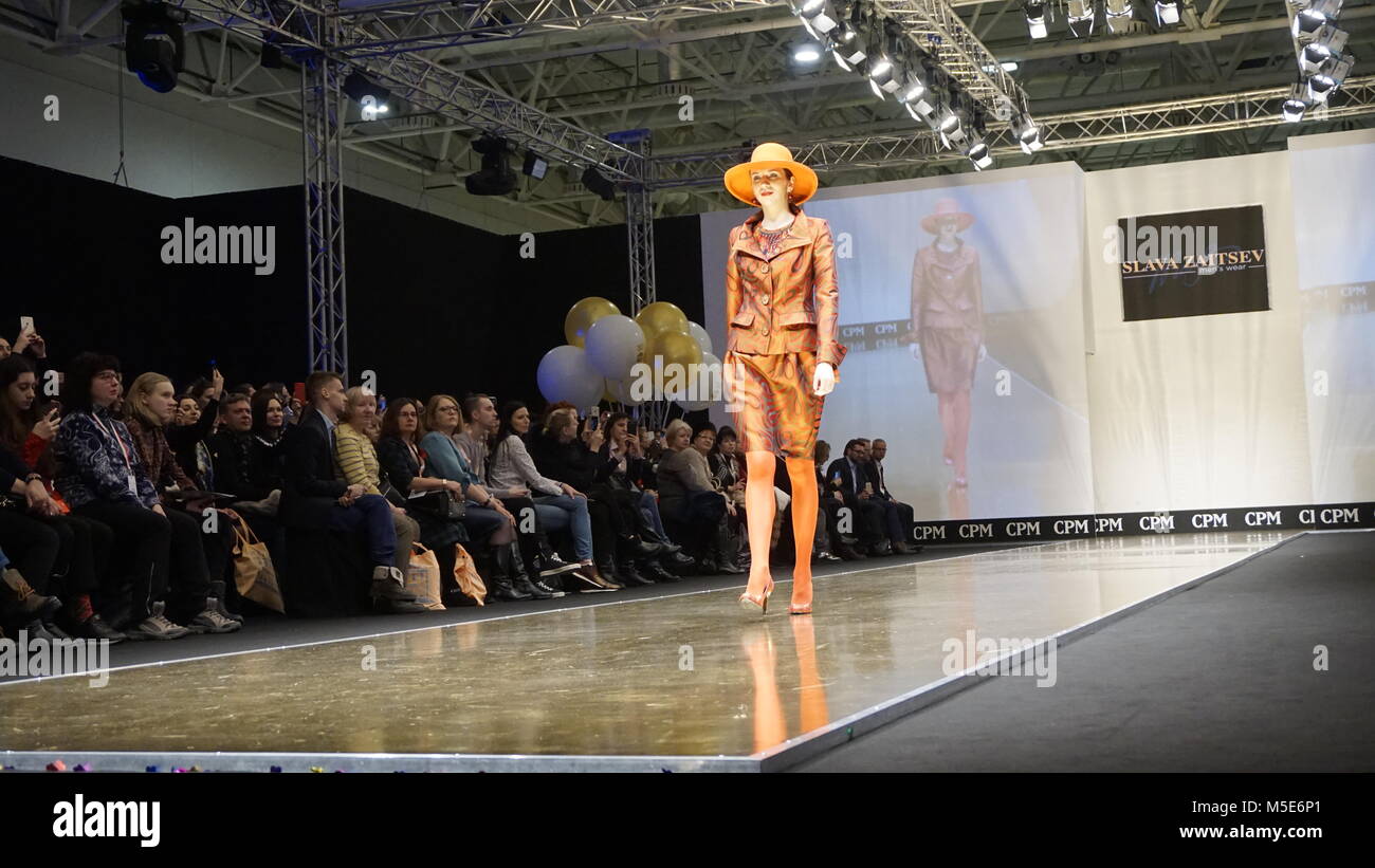 Catwalk model show in Moscow Stock Photo - Alamy