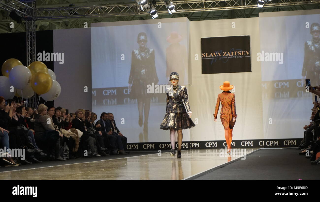 Catwalk model show in Moscow Stock Photo - Alamy