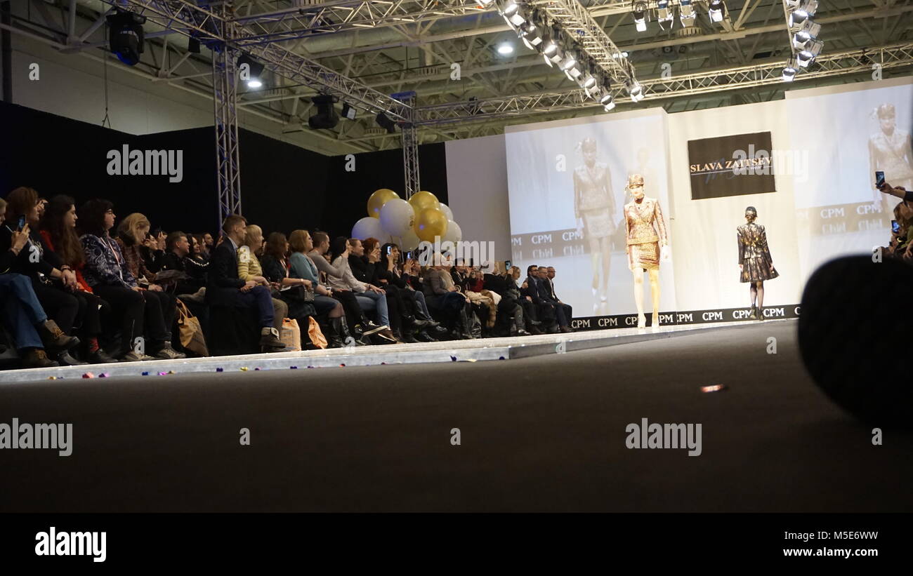 Catwalk model show in Moscow Stock Photo - Alamy