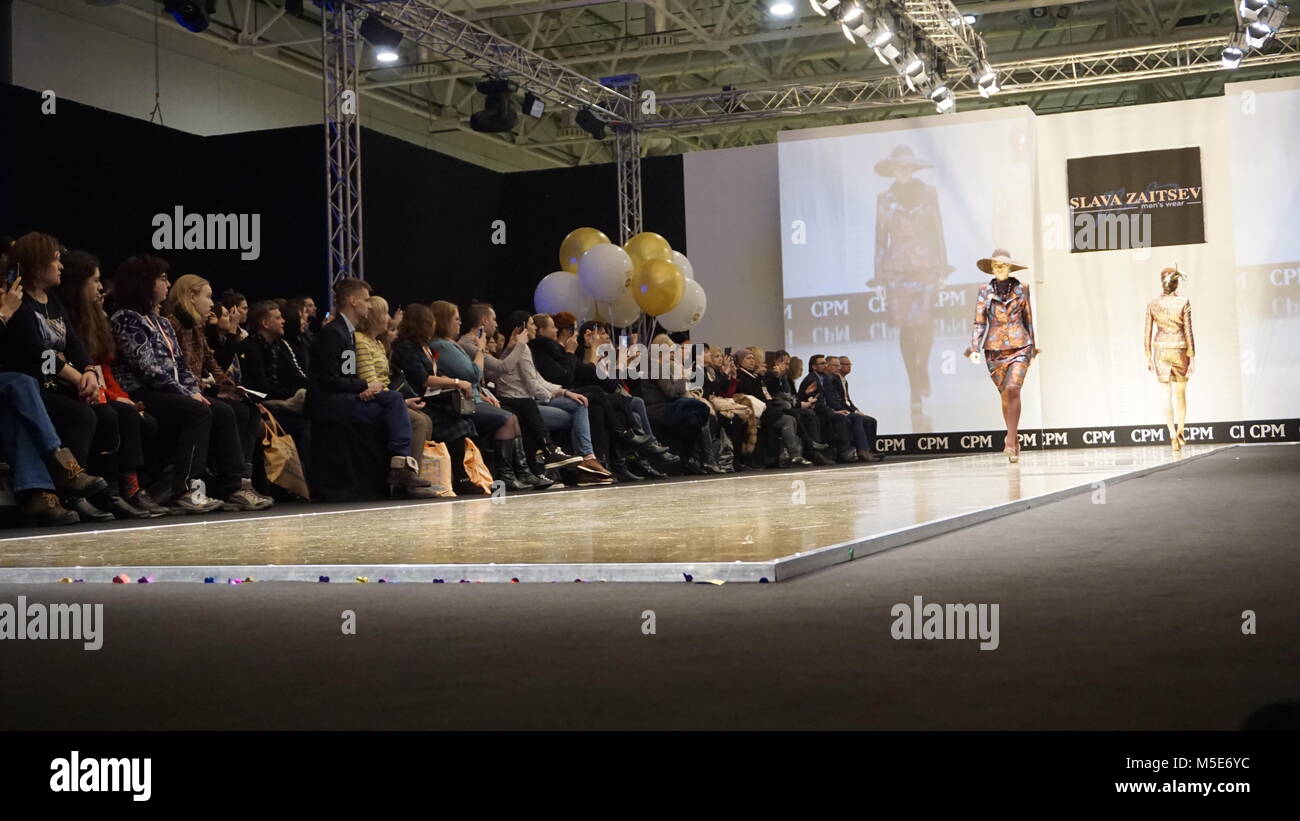 Catwalk model show in Moscow Stock Photo - Alamy