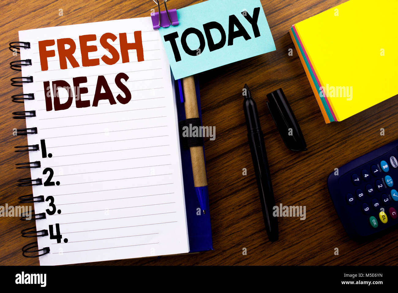 Word, writing Fresh Ideas. Business concept for Thinking Inspiration ...