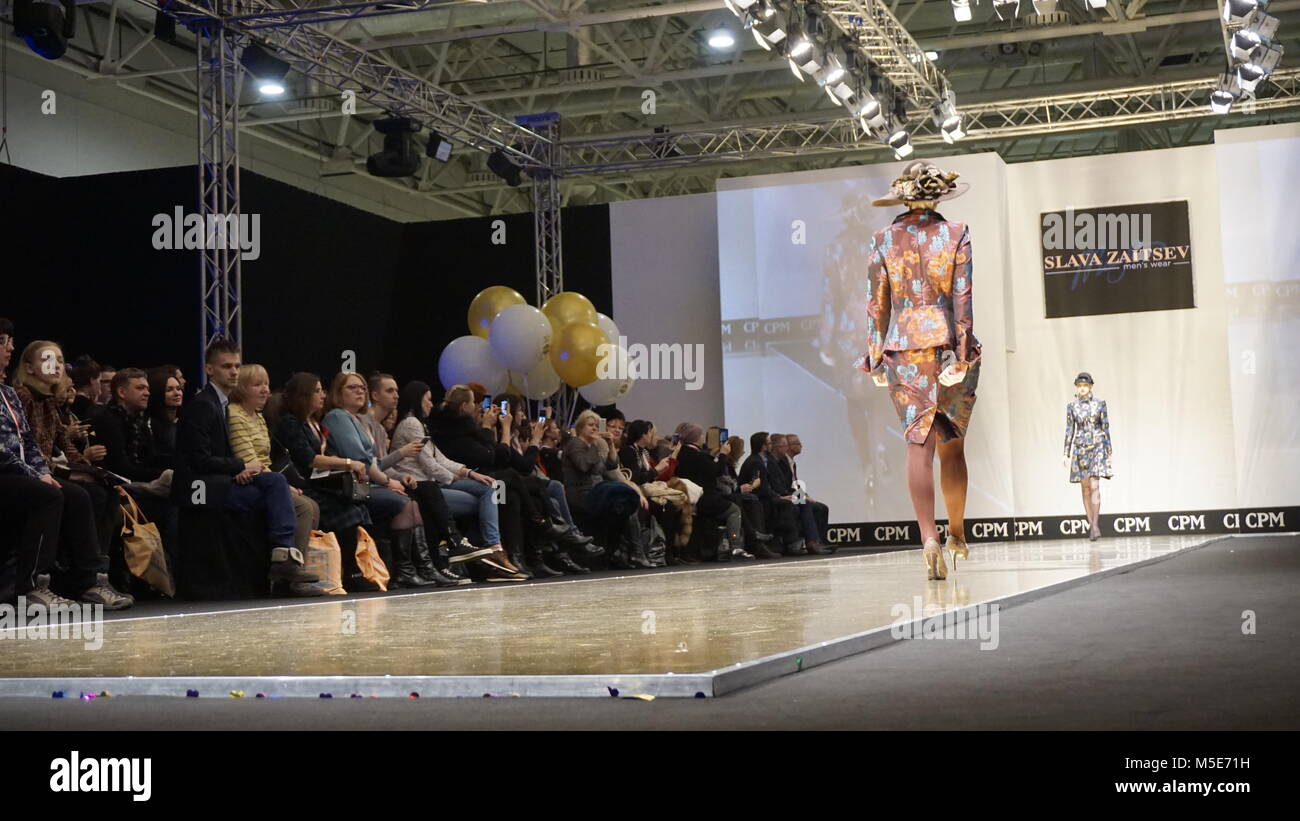 Catwalk model show in Moscow Stock Photo - Alamy