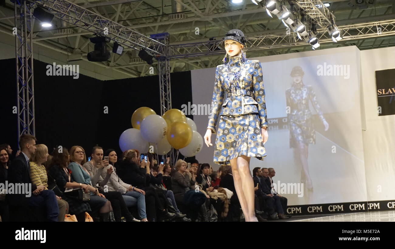 Catwalk model show in Moscow Stock Photo - Alamy