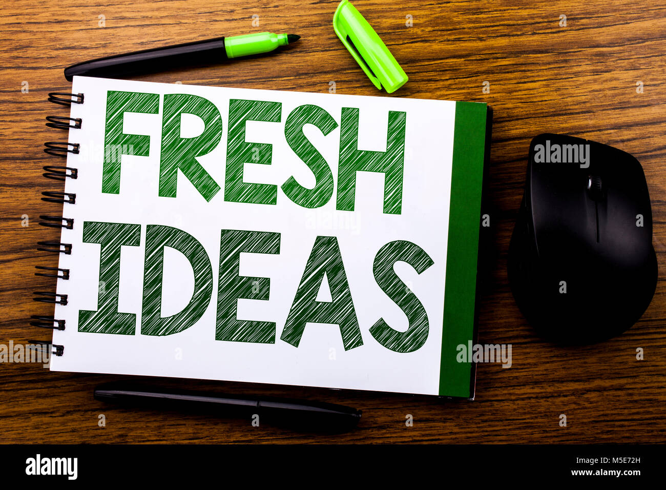 Handwriting Announcement text showing Fresh Ideas. Business concept for ...