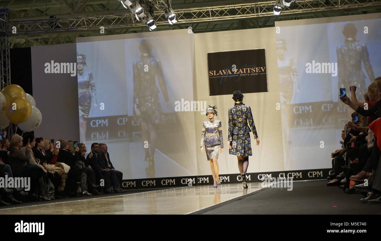 Catwalk model show in Moscow Stock Photo - Alamy
