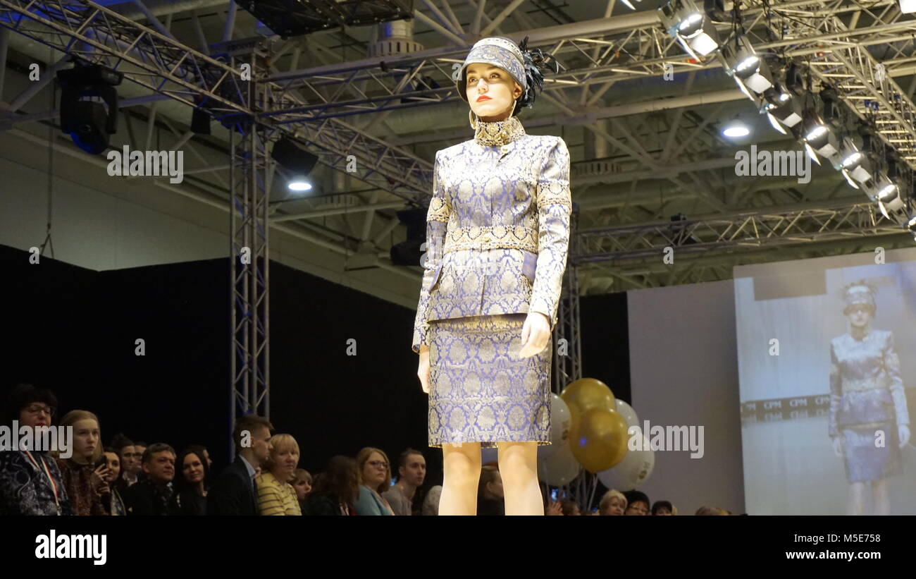 Catwalk model show in Moscow Stock Photo - Alamy