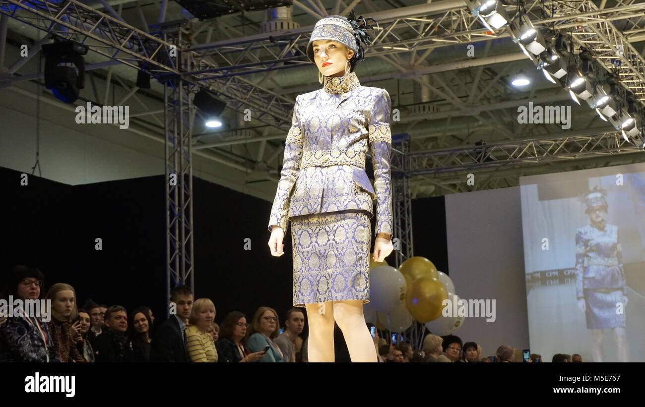Catwalk model show in Moscow Stock Photo - Alamy