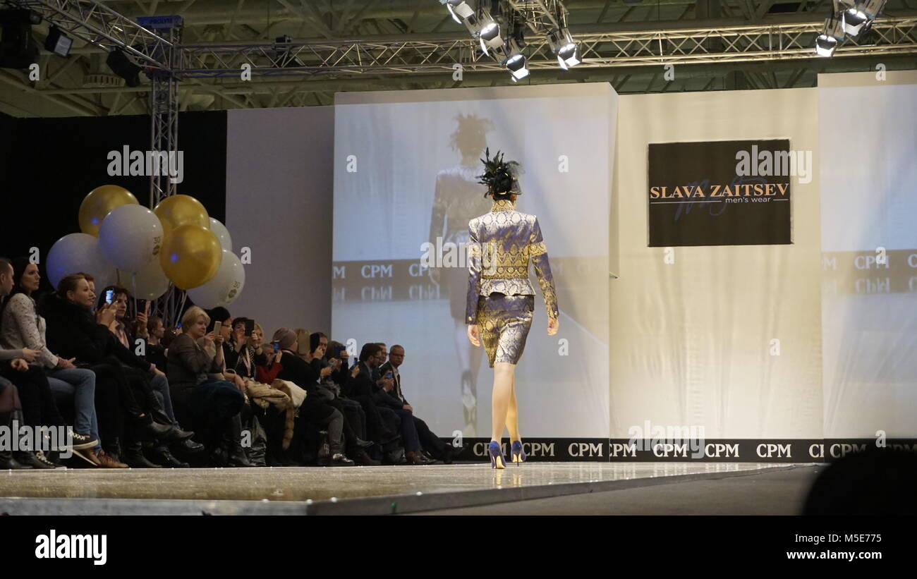 Catwalk model show in Moscow Stock Photo - Alamy
