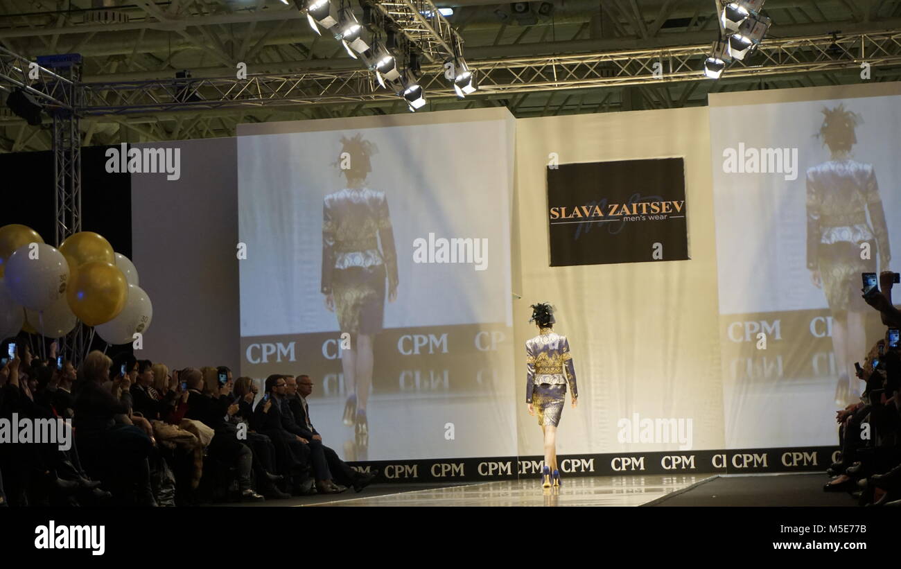 Catwalk model show in Moscow Stock Photo - Alamy