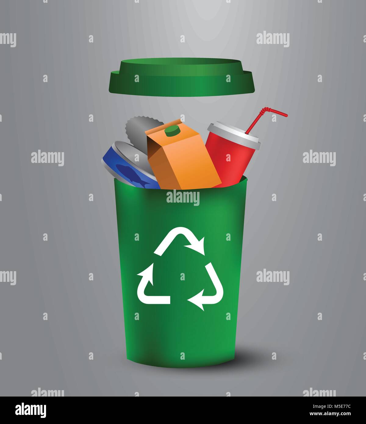 recycling bins illustration Stock Vector Image & Art - Alamy
