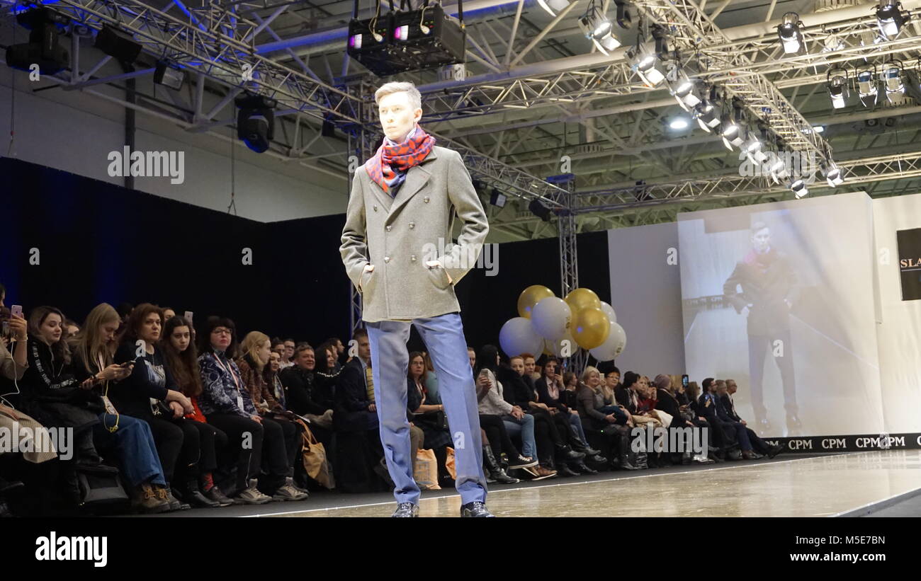 Catwalk model show in Moscow Stock Photo - Alamy