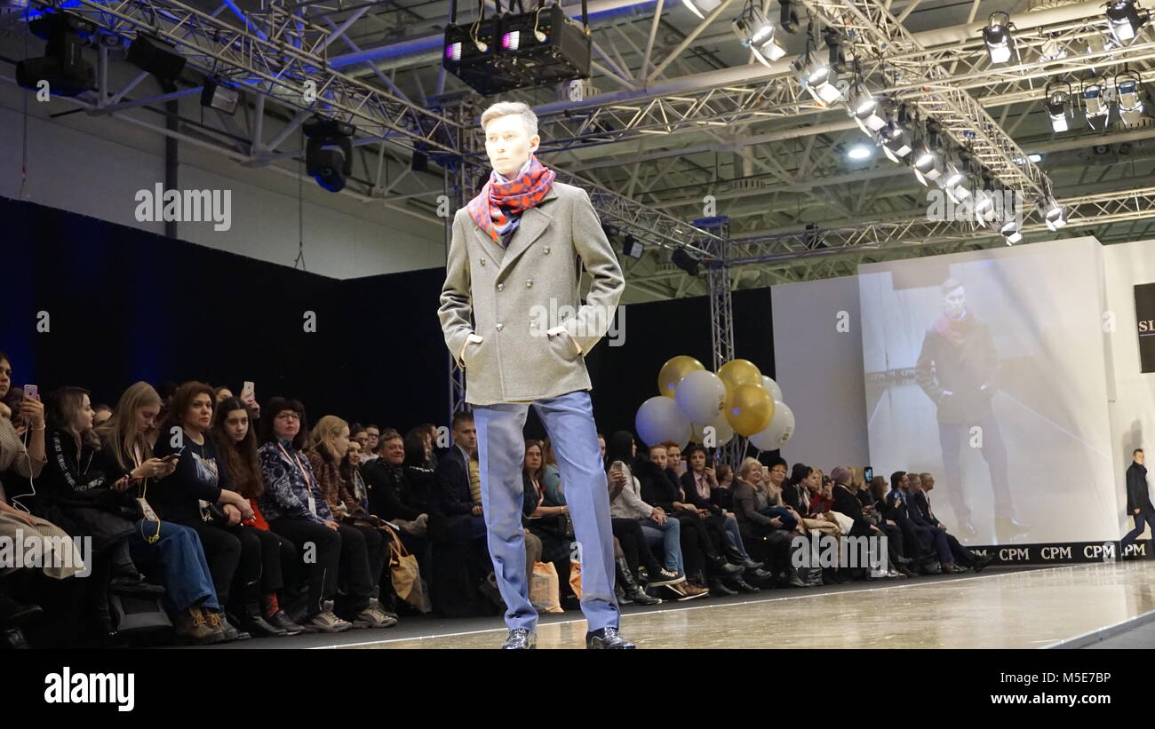 Catwalk model show in Moscow Stock Photo - Alamy