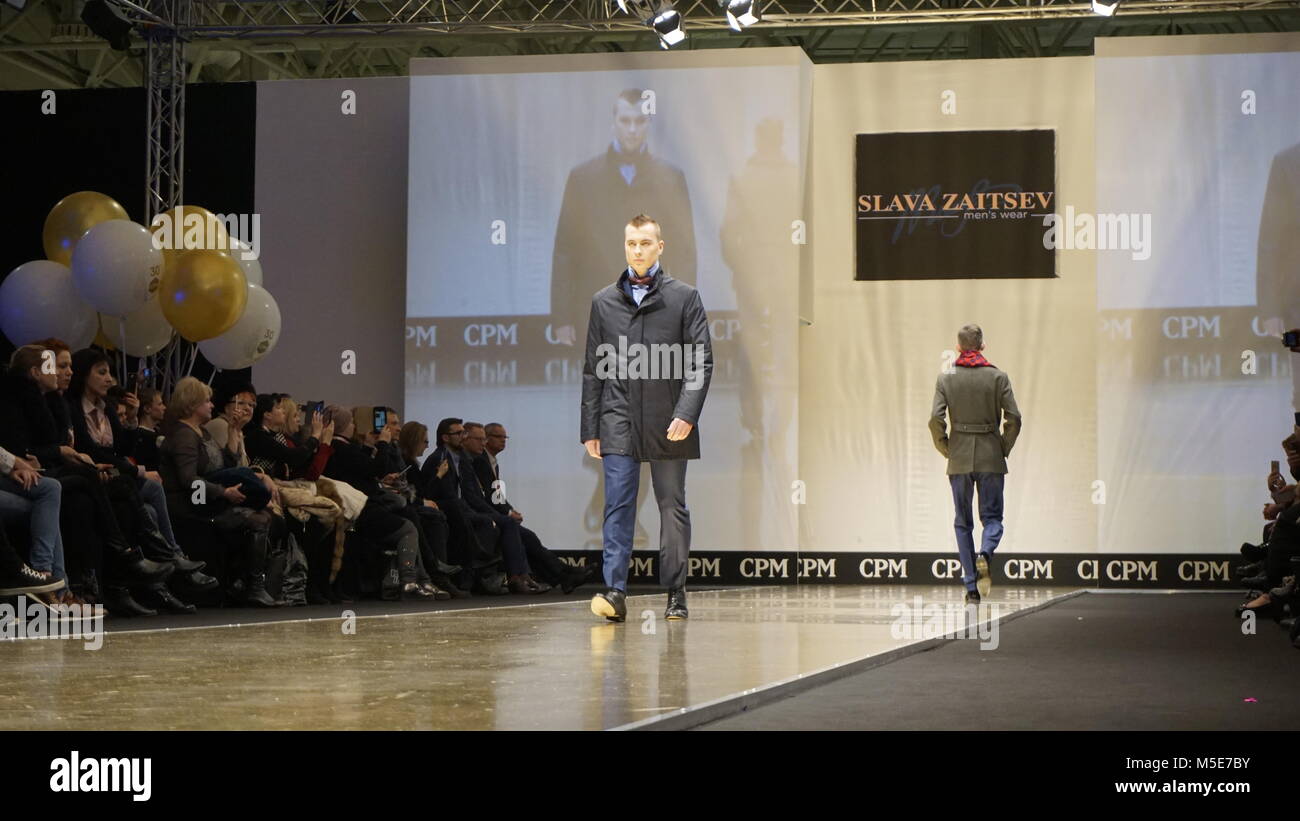 Catwalk model show in Moscow Stock Photo - Alamy