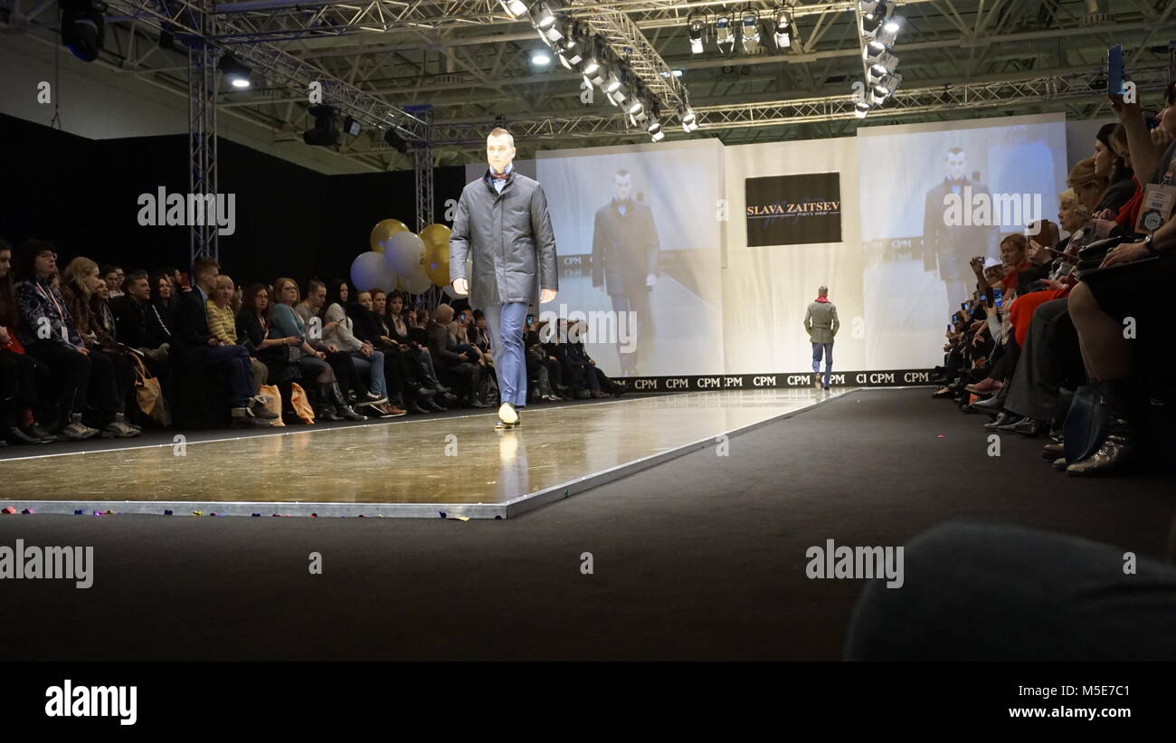 Catwalk model show in Moscow Stock Photo - Alamy