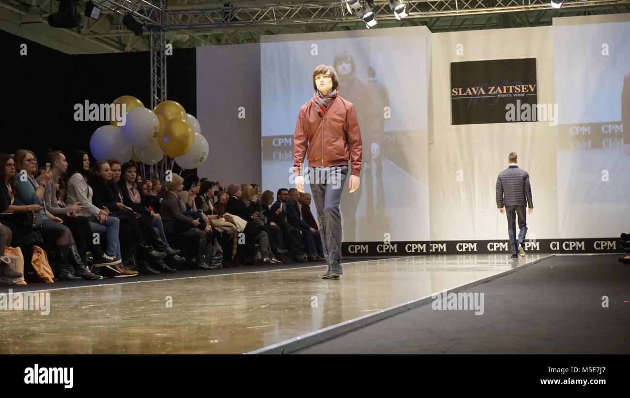 Catwalk model show in Moscow Stock Photo - Alamy