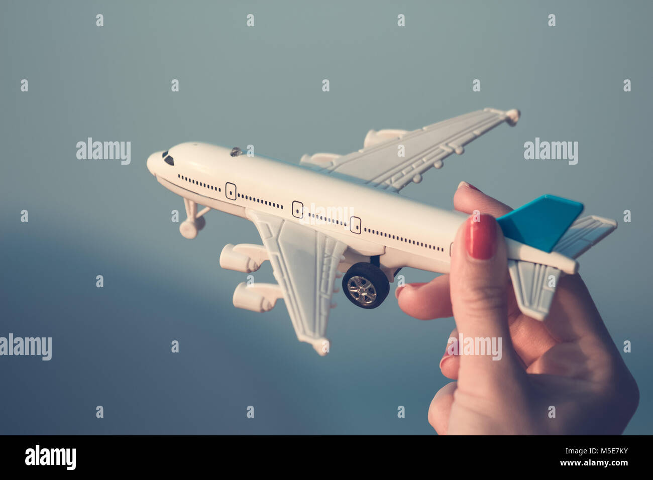 Woman model airplane hi-res stock photography and images - Alamy