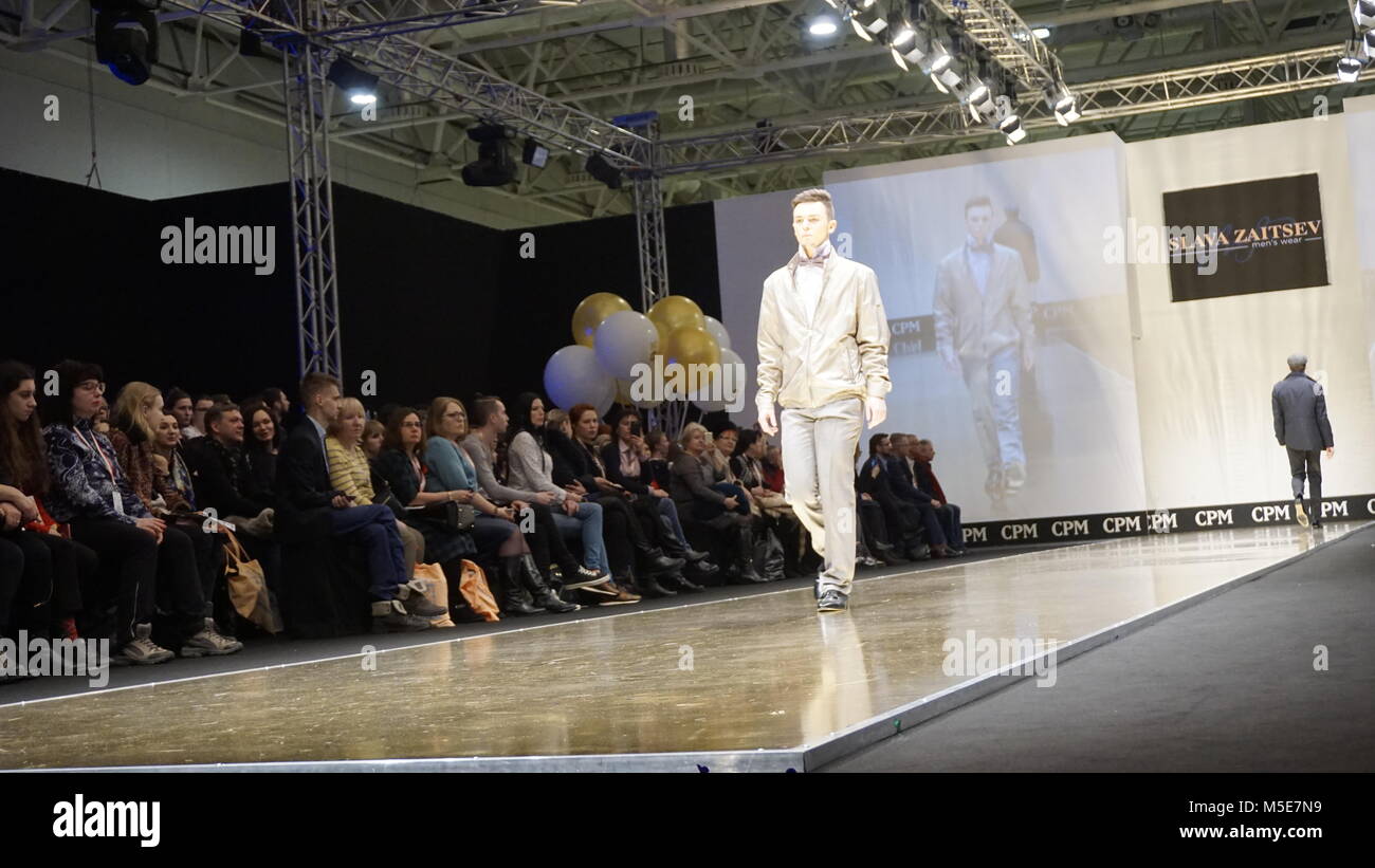 Catwalk model show in Moscow Stock Photo - Alamy