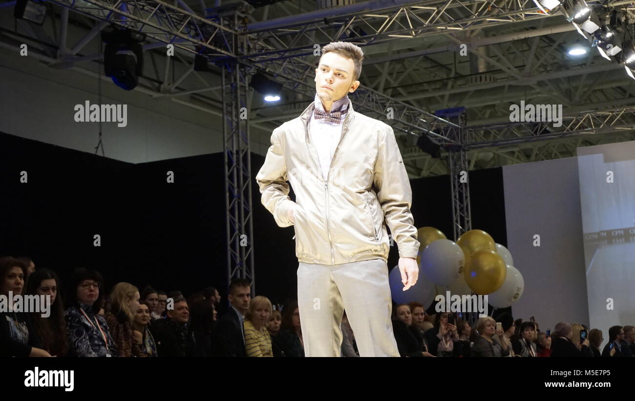 Catwalk model show in Moscow Stock Photo - Alamy