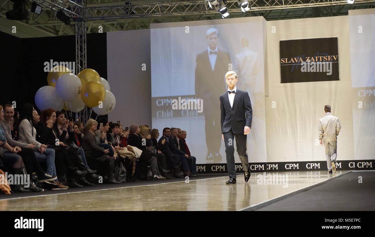 Catwalk model show in Moscow Stock Photo - Alamy